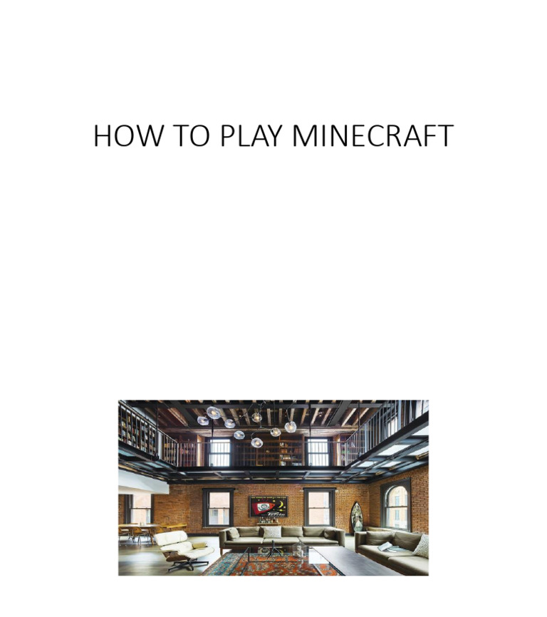 HOW TO PLAY MINECRAFT | PDF