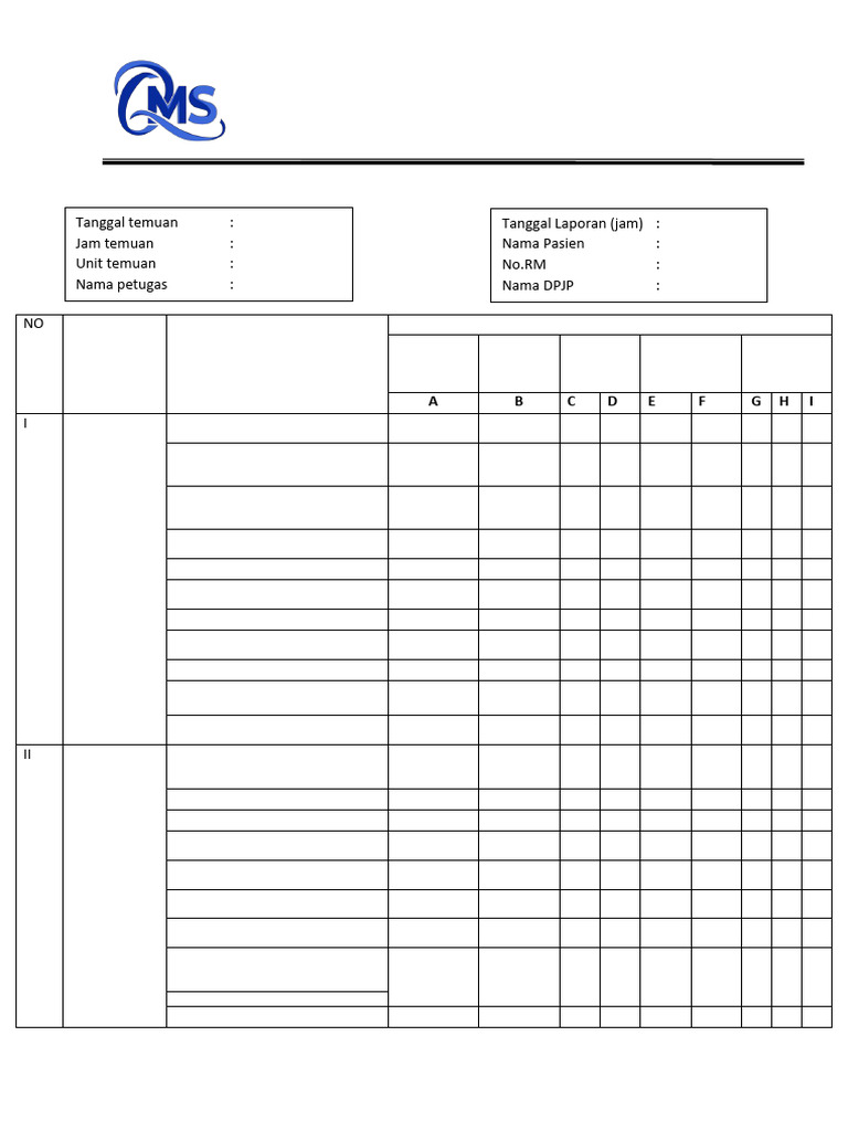 Form Medication Error QMS | PDF