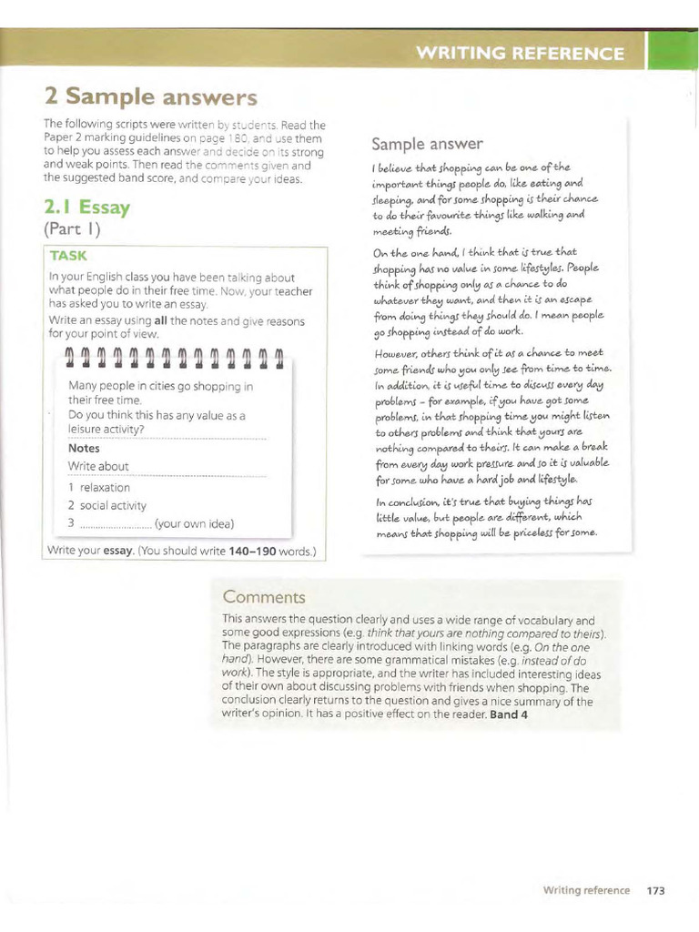 Ejemplos de Writing | PDF