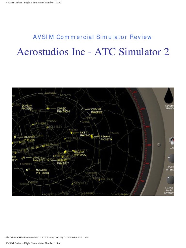 Aerostudios Inc - ATC Simulator 2: AVSIM Commercial Simulator Review ...