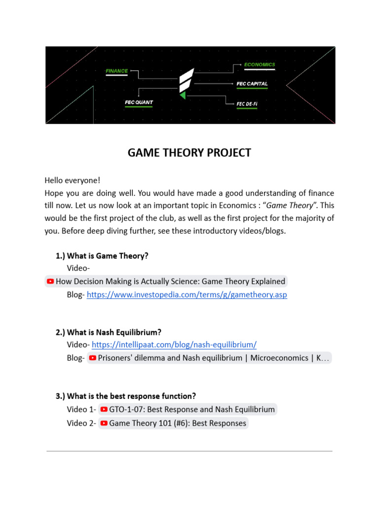 Game Theory | PDF