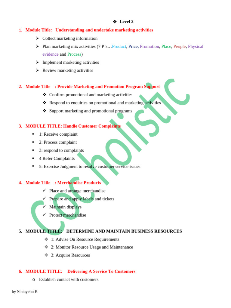 Holistic Coc (1) Updated | PDF