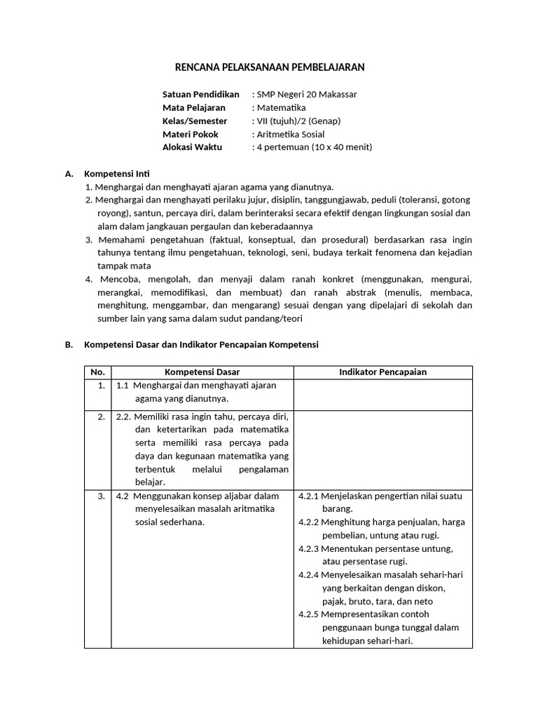 4c - 2. Bab 7. Aritmetika Sosial | PDF