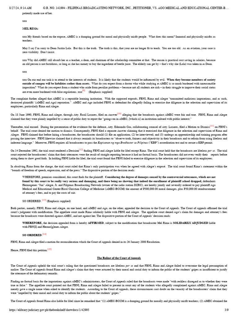 Recovery of Moral Damages Cases | PDF