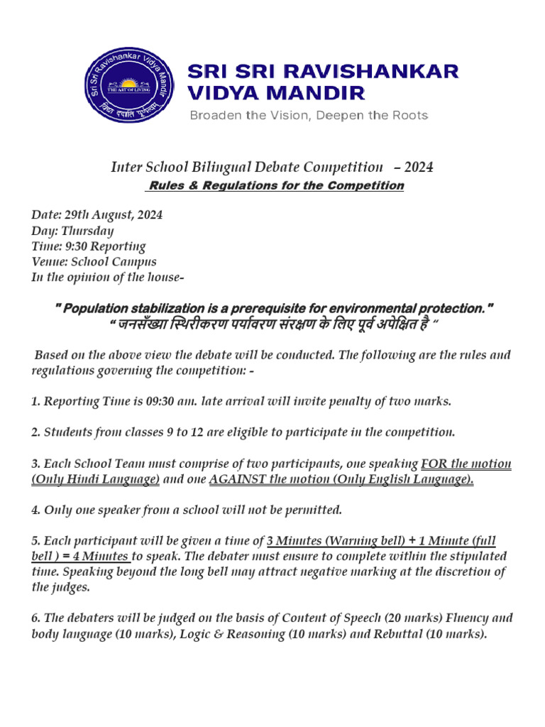 Rule Book and Registration Form | PDF