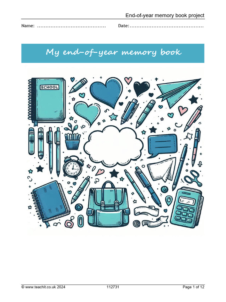 End of Year Memory Book Teachit 112731 | PDF