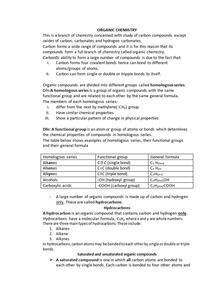 Organic Chem Notes s.3 2019 | PDF