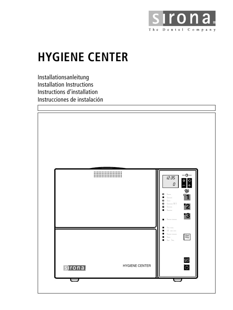 Sirona Hygiene Center Installation | PDF | Electrical Engineering