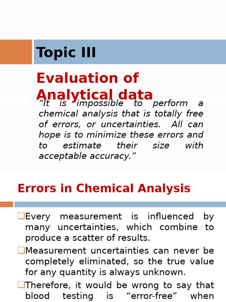 2-Evaluation of Analytical Data - Bin | PDF | Observational Error ...