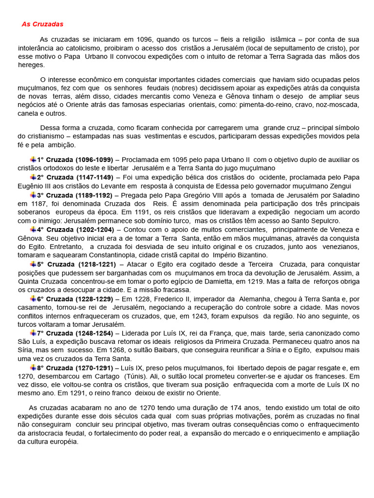 As Cruzadas | PDF
