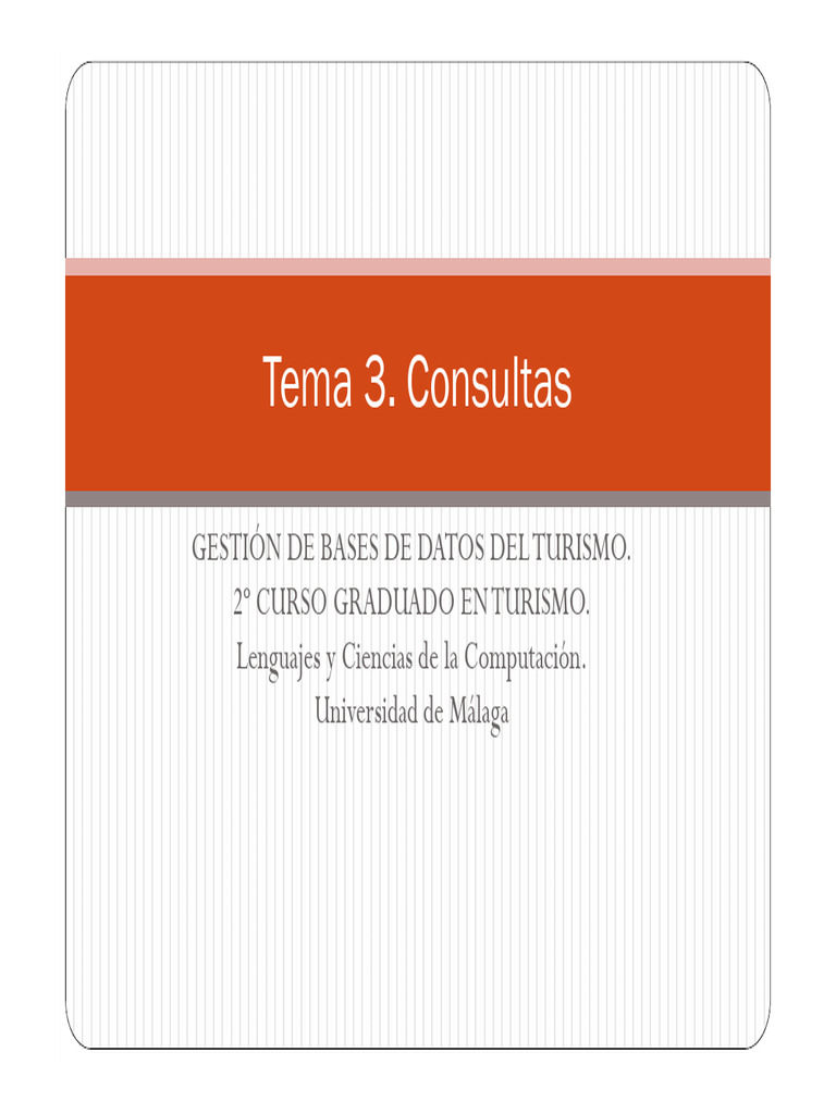 Tema 3 Consultas | PDF