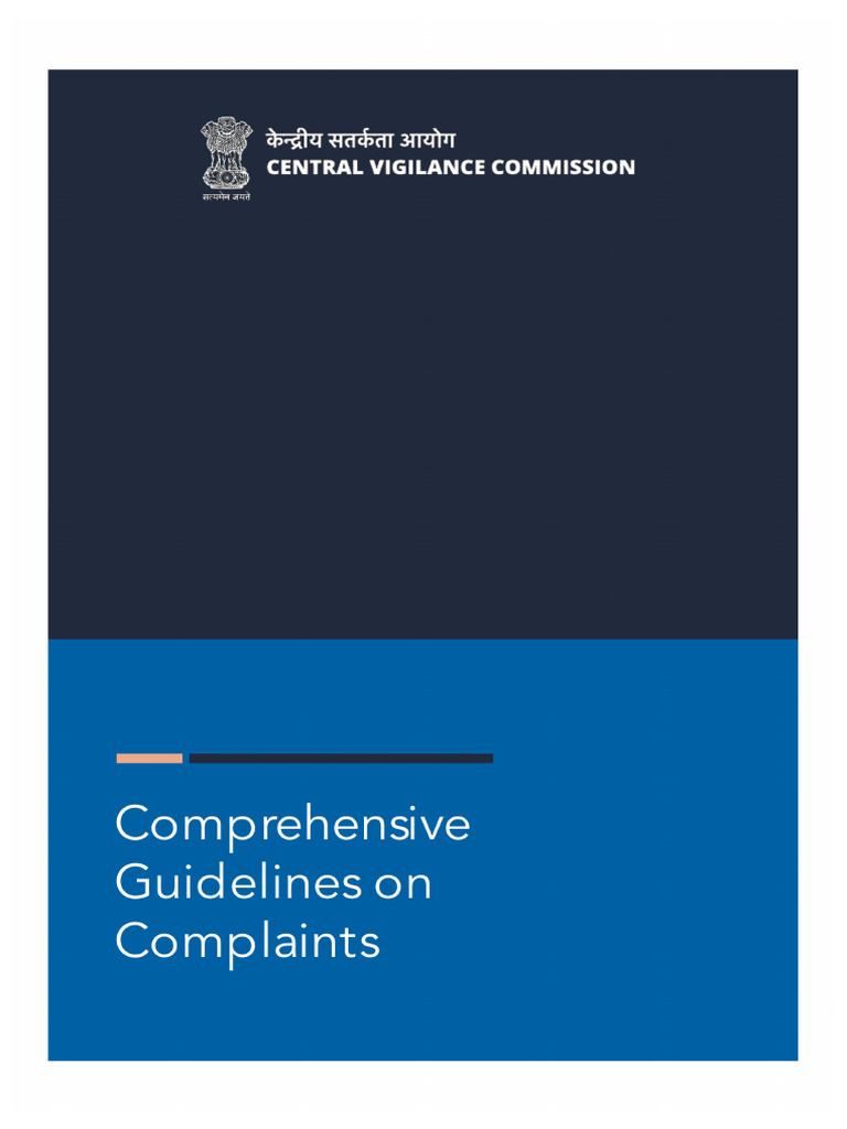 CVC-Comprehensive Guidelines For Complaints 24.12.2021 | PDF