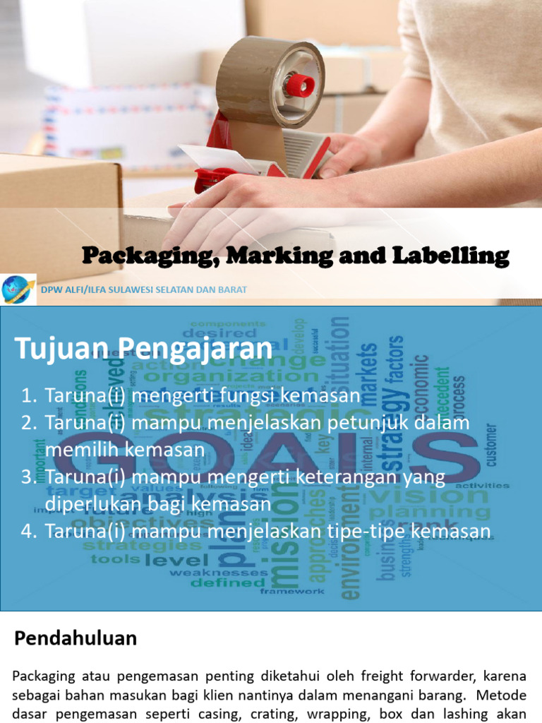 Materi Packaging, Marking and Labelling | PDF