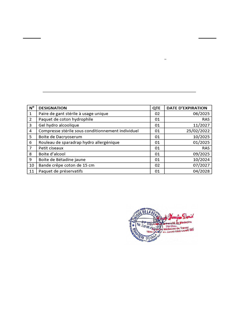 Liste de Medicaments | PDF