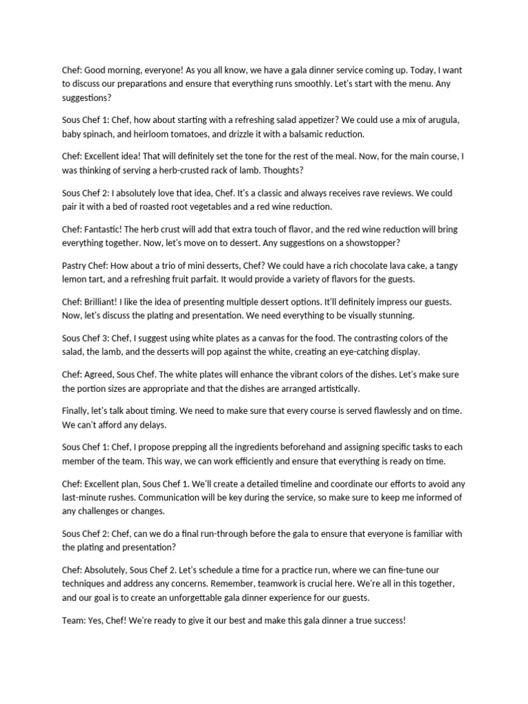 EHC Kitchen Conversation | PDF