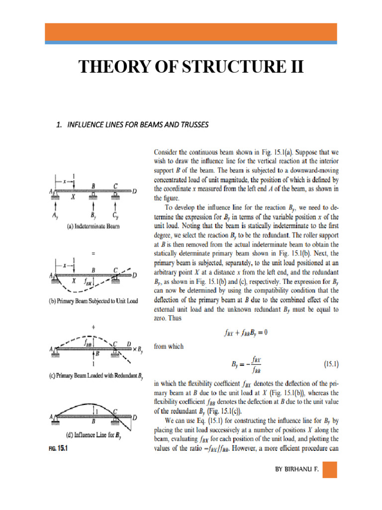 2a Influence Line For Beams and Trusses | PDF