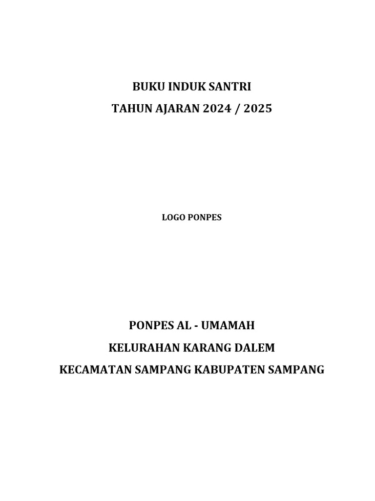 Buku Induk Al-UMAMAH | PDF