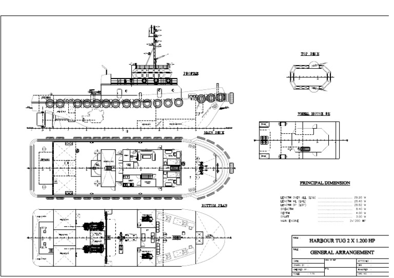 Ga Harbour Tug 2 x 1200 Hp | PDF