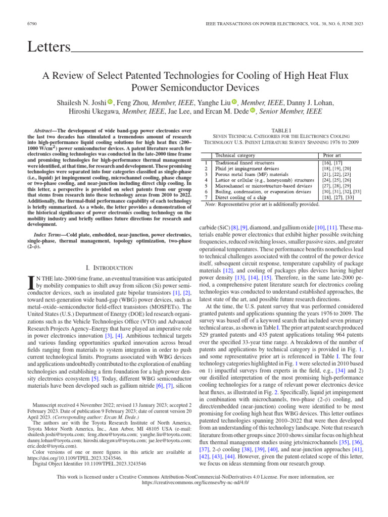 A Review of Select Patented Technologies For Cooling of High Heat Flux ...
