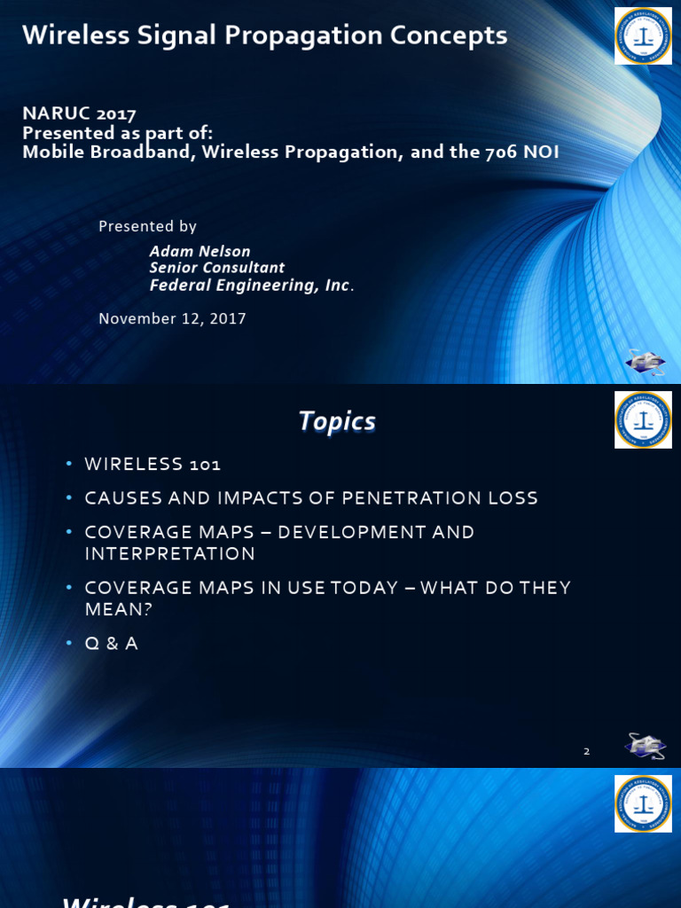 A Nelson NARUC 2017 Wireless Signal Propagation FINAL | PDF