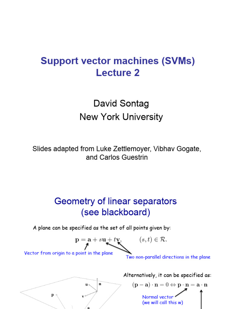SVM Lect2 | PDF
