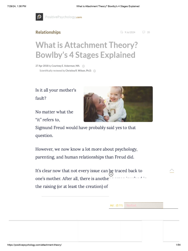 What is Attachment Theory_ Bowlby's 4 Stages Explained | PDF