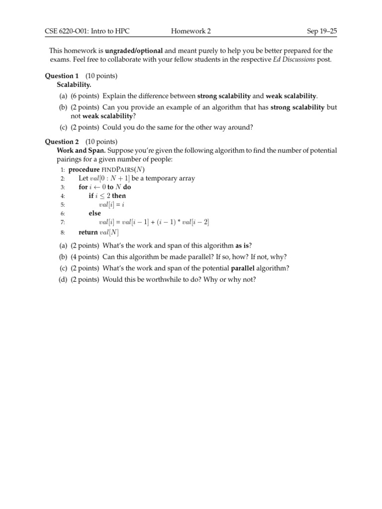 Cse6220 Fa22 hw2 | PDF