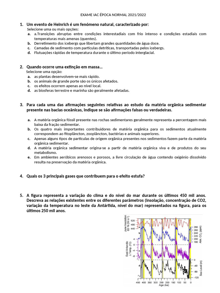 Exame IAC Época Normal | PDF
