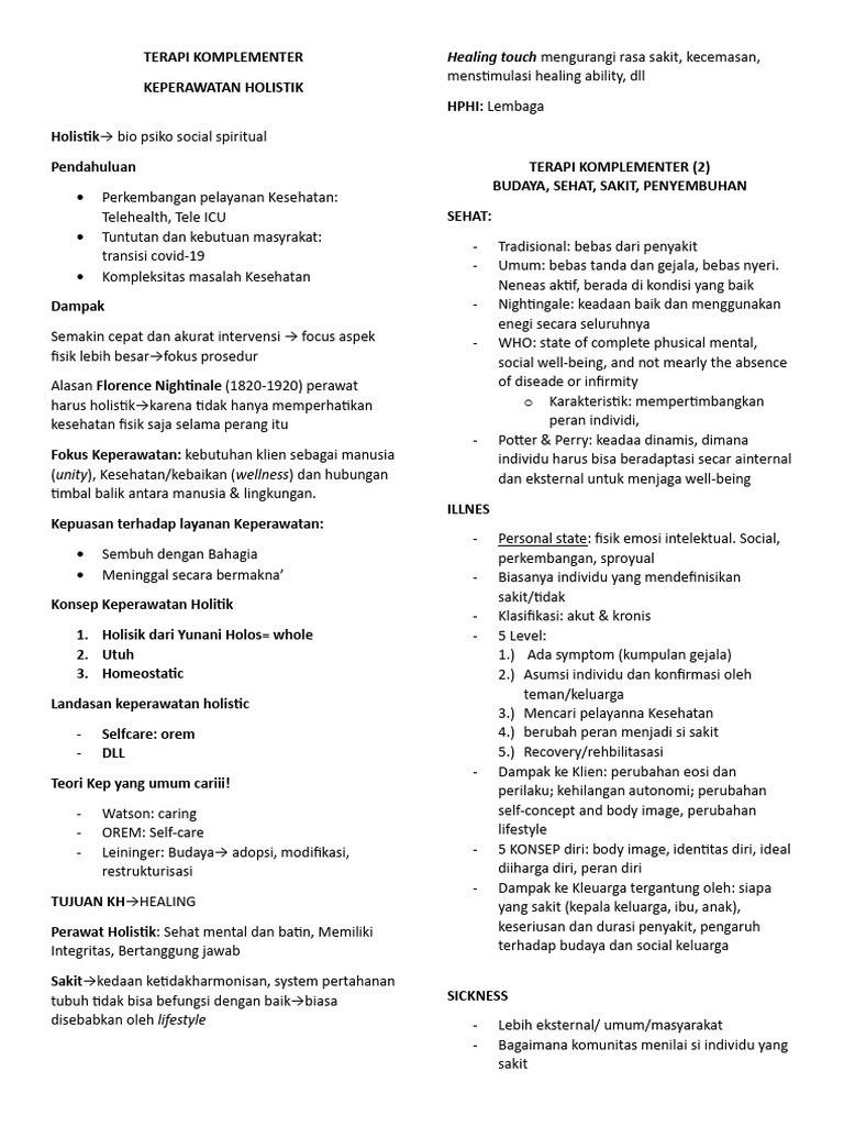 Terapi Komplementer | PDF