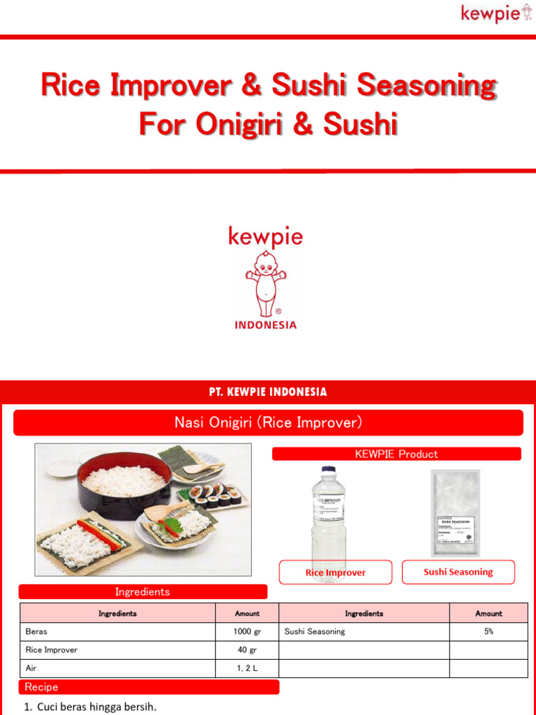 rice improver dan sushi seasoning | PDF