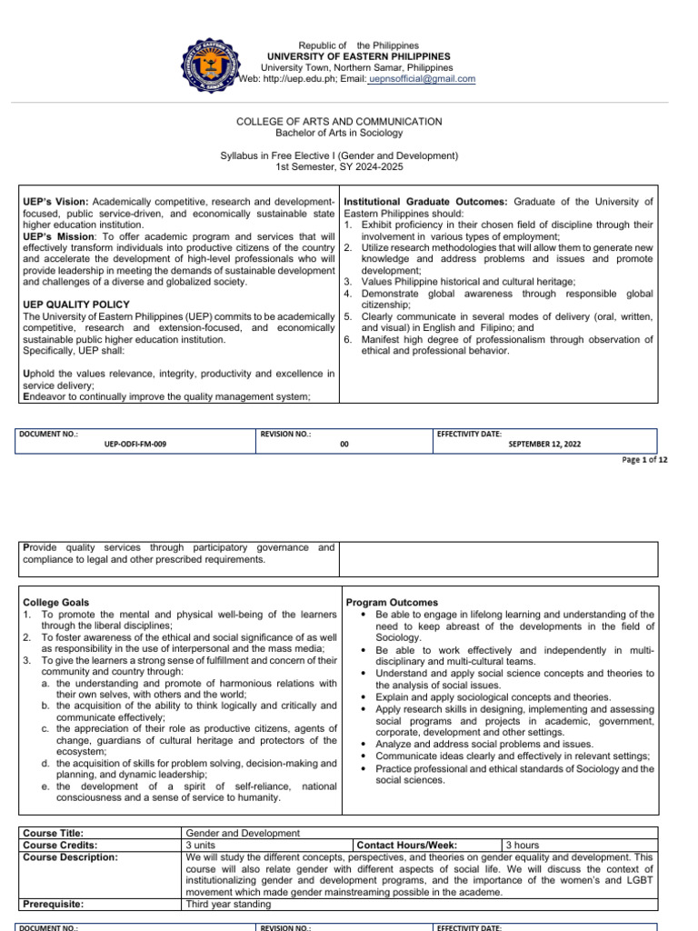 Free Elective I Syllabus | PDF