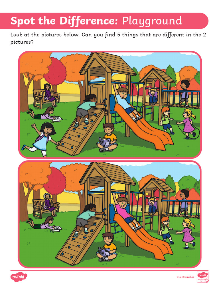 Roi Eng 354 Spot The Difference Playground Activity Sheet Ver 1 | PDF