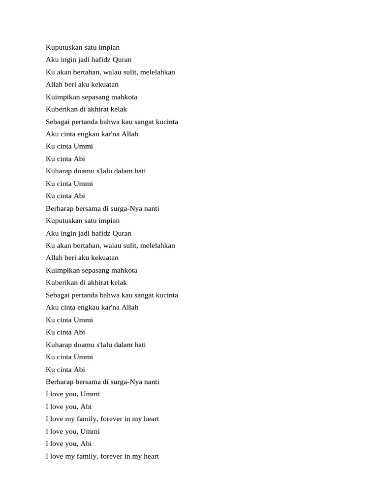 Kuputuskan Satu Impian | PDF