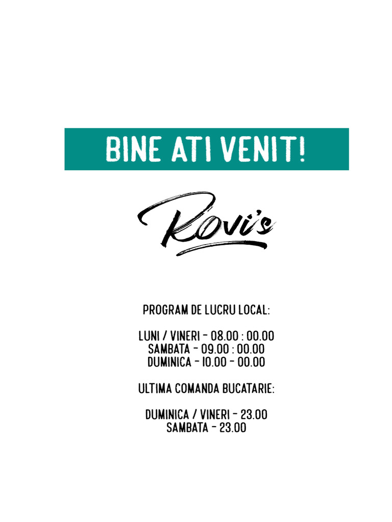 Meniu Bar Iul 2024 | PDF