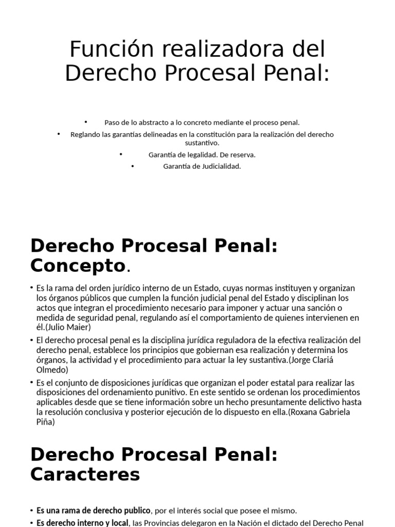 Función y Características del Derecho Procesal Penal | PDF | Ley ...