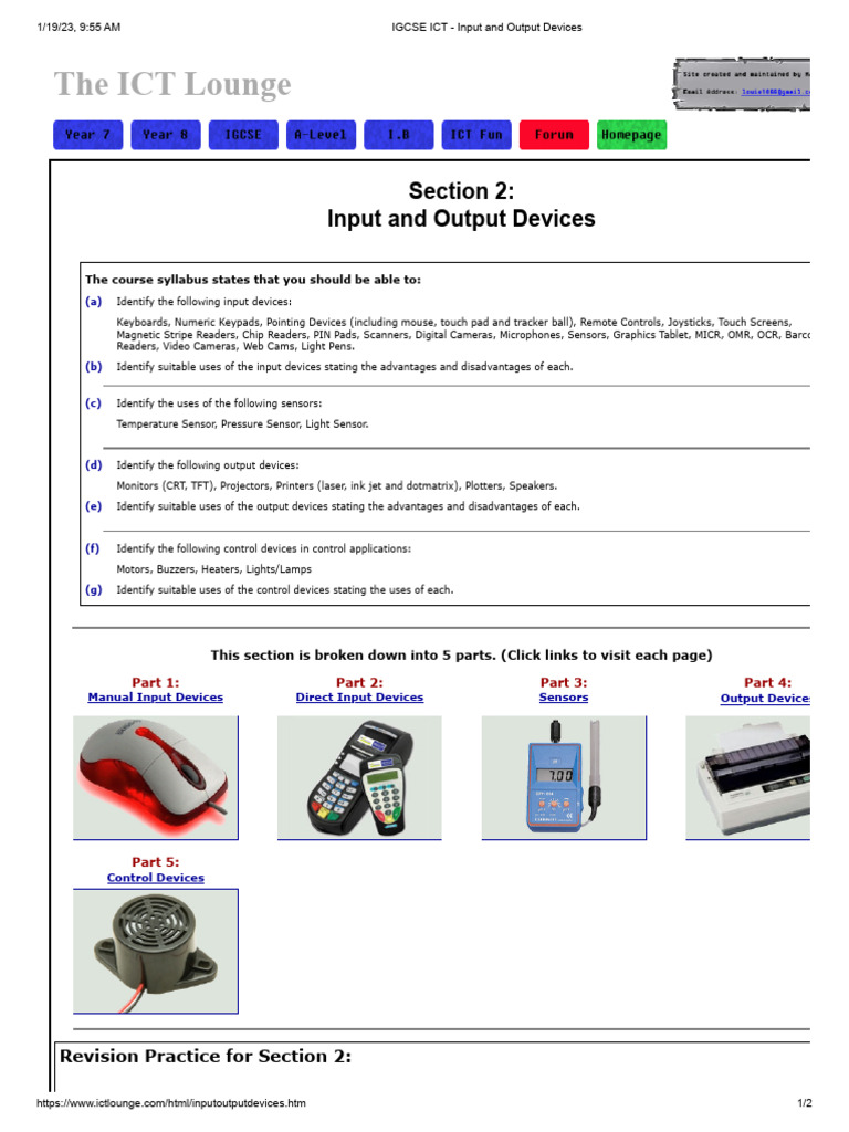 IGCSE ICT - Input and Output Devices | PDF | Human–Computer Interaction ... IGCSE ICT - Input and Output Devices | PDF | Human–Computer Interaction ...