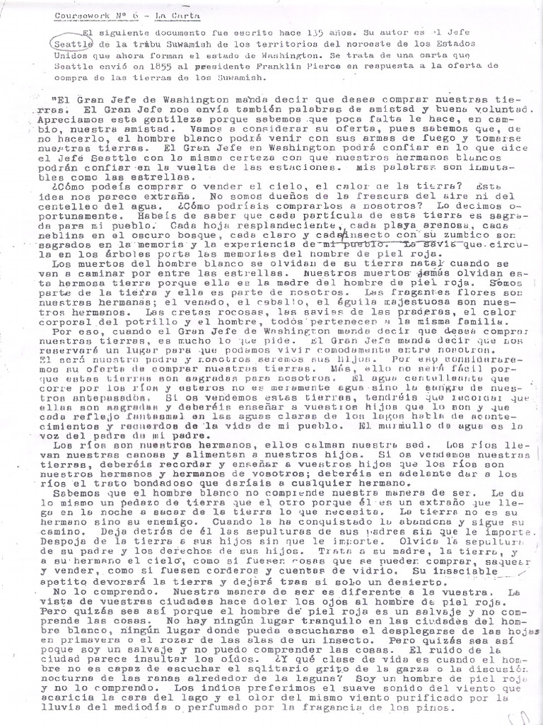 Carta de Seattle | PDF