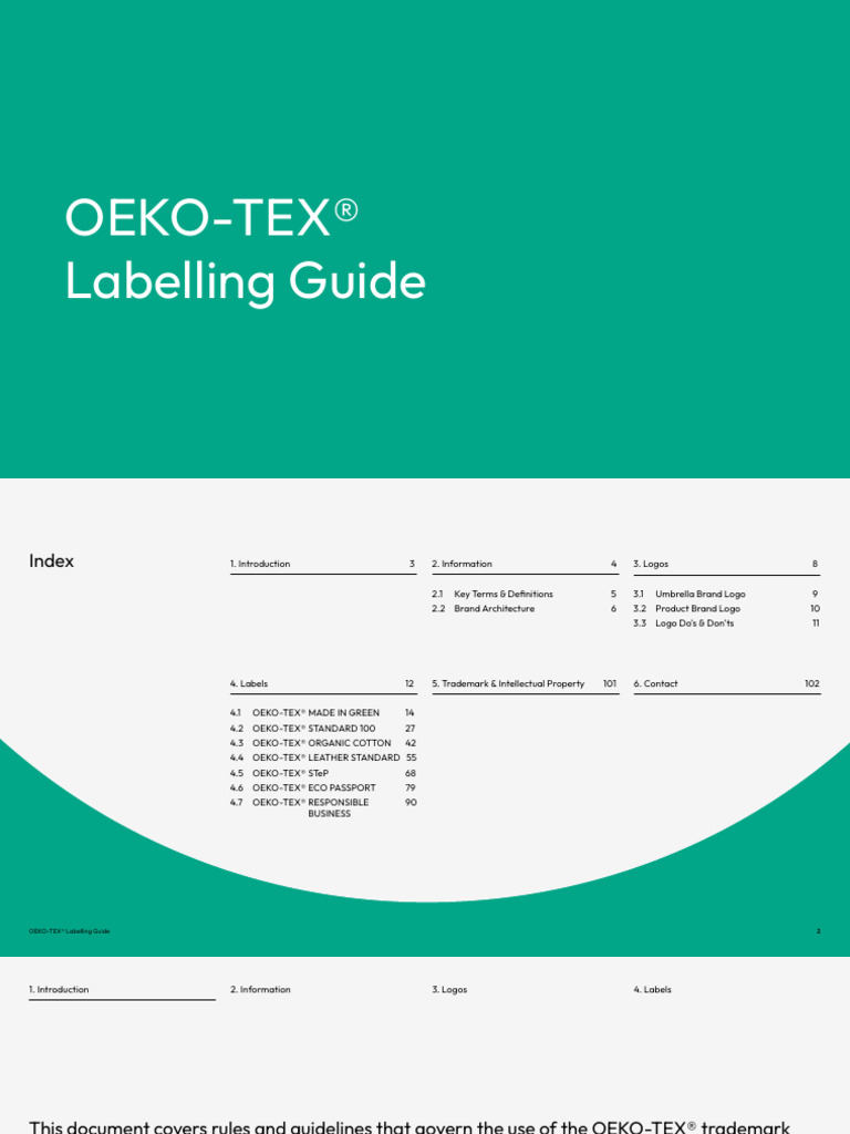 OEKOTEX LABELLING GUIDE | PDF
