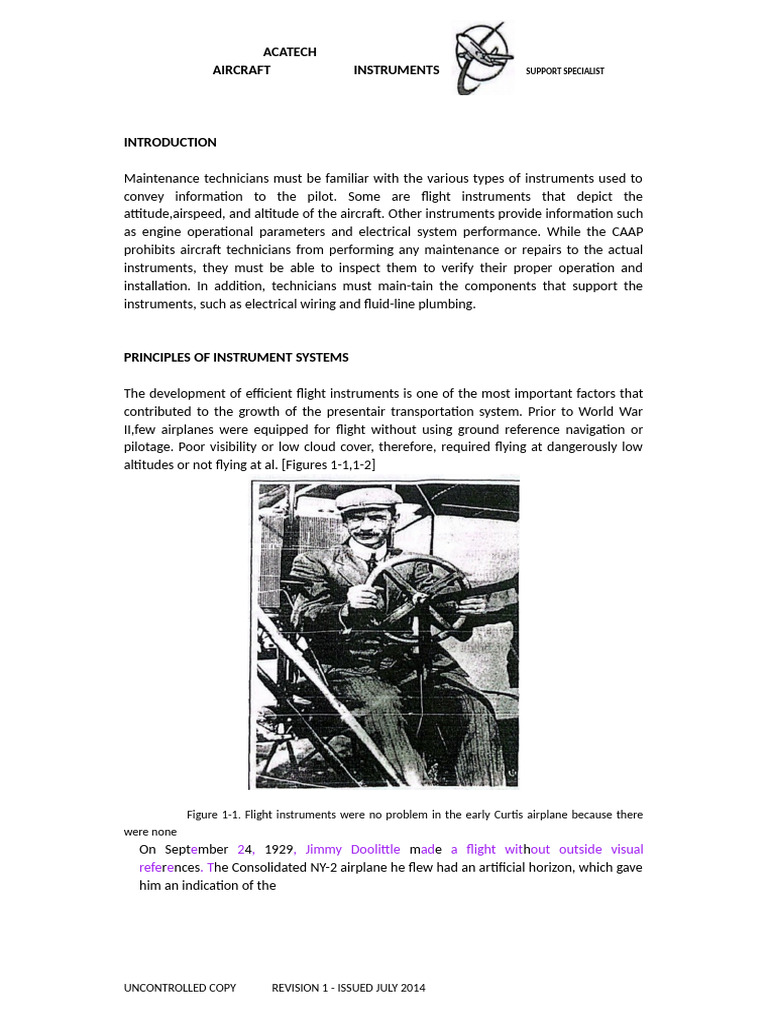 Aircraft Instruments | PDF