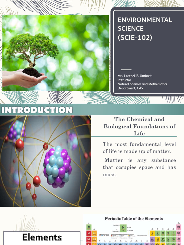 Week 1 Scie102 Envi Scie | PDF