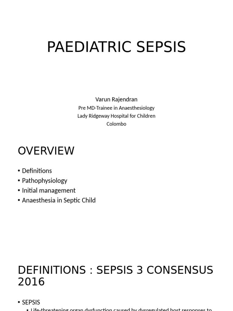 Paediatric Sepsis 02022024 | PDF