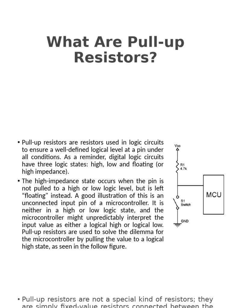 What Are Pull Up Resistors | PDF