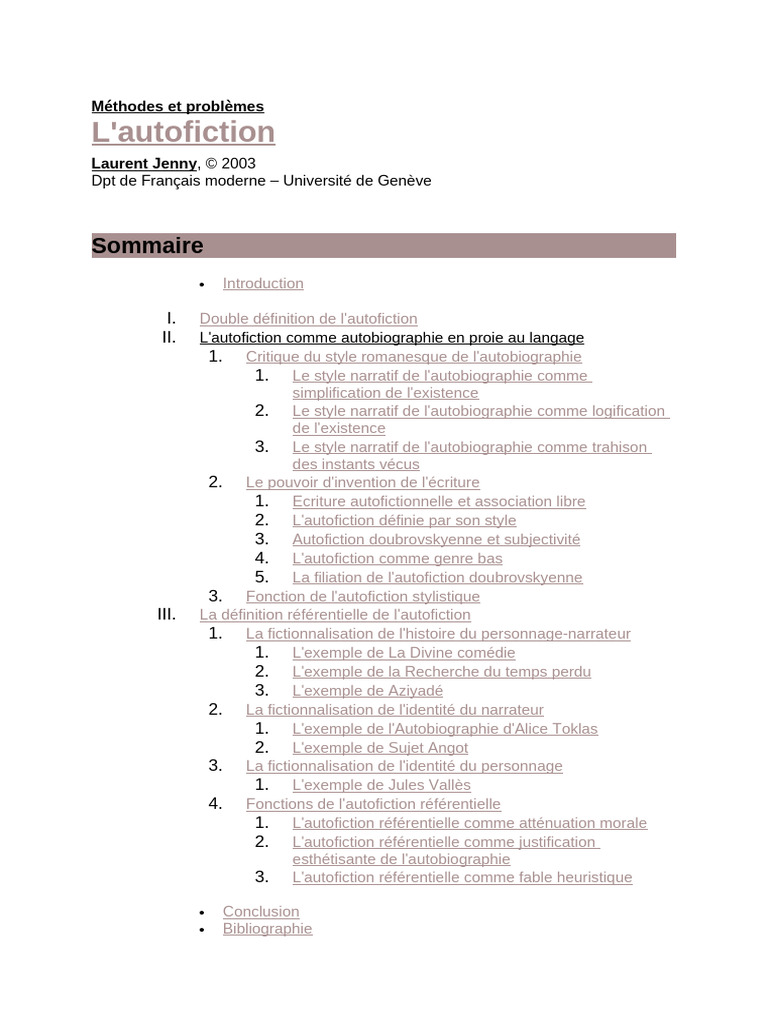 L Autofiction | PDF