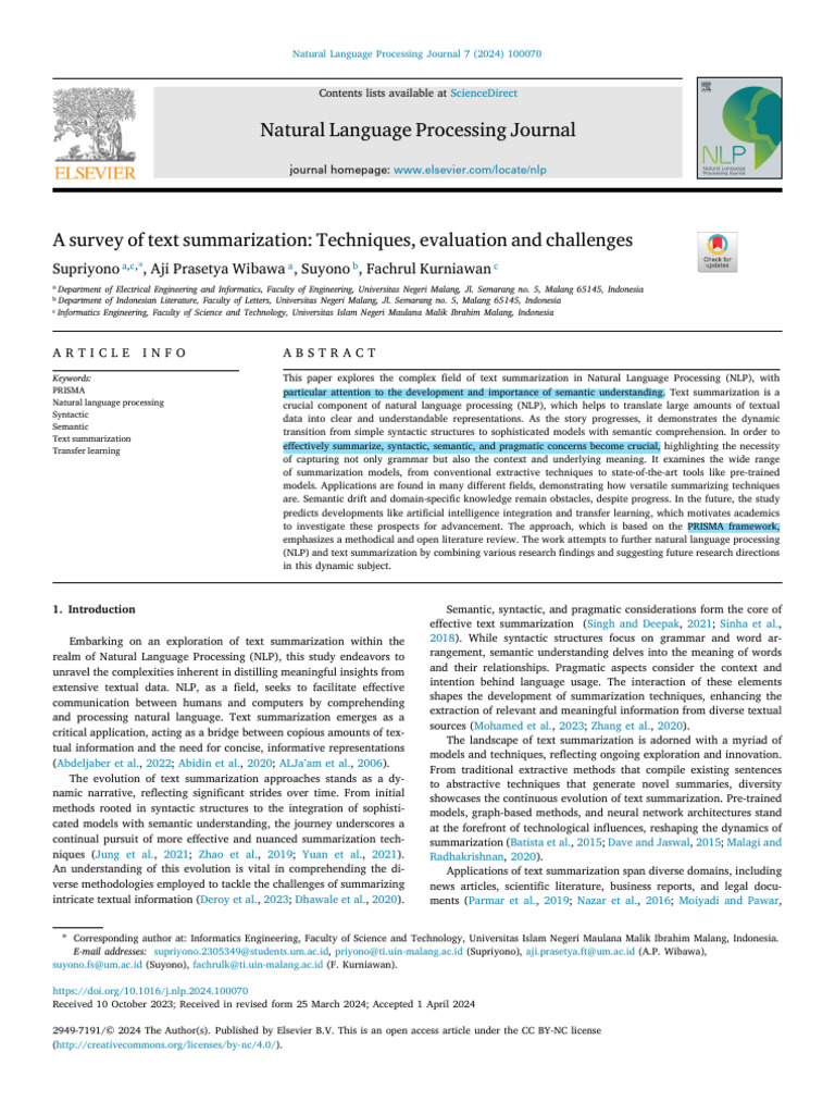 A Survey Of Text Summarization Pdf