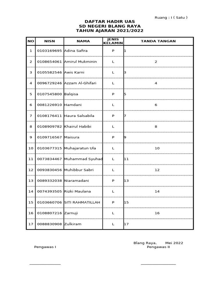 Data Kelas 6 | PDF