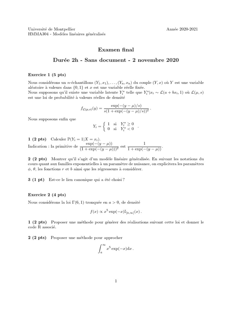 Examen 2021 Corr | PDF