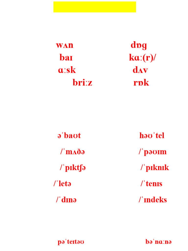 Day-1 Syllables and Stress | PDF