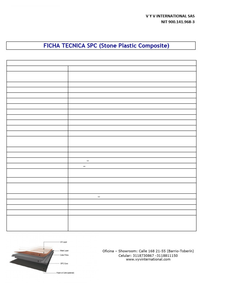 Ficha Tecnica SPC | PDF