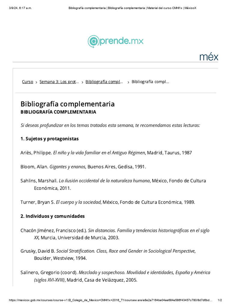 Bibliografía Complementaria - Bibliografía Complementaria - Material ...