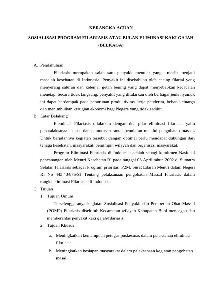 Kerangka Acuan | PDF